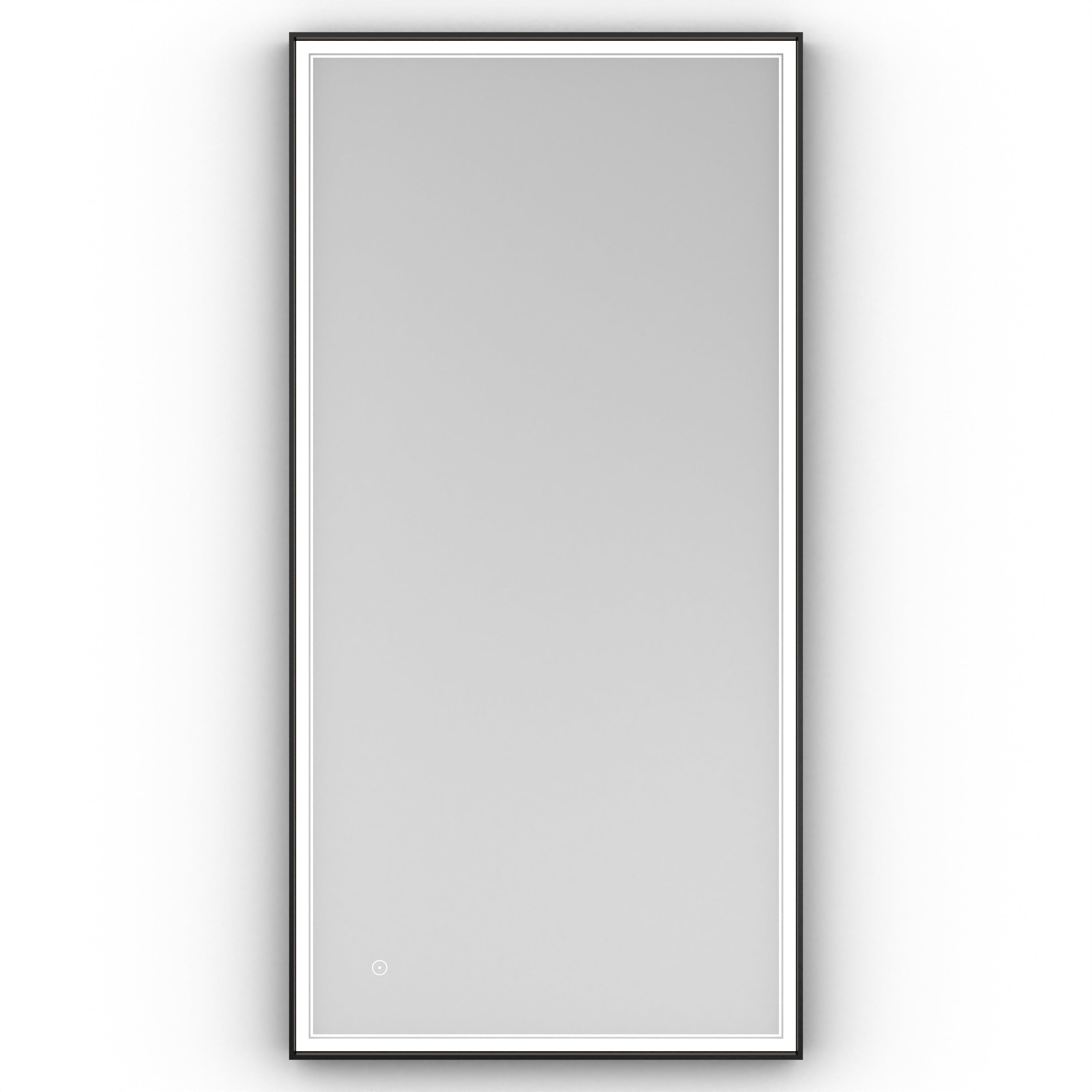 Origins Living Astoria LED Illuminated Mirror 140 - 140x70cm - Matt Bl ...