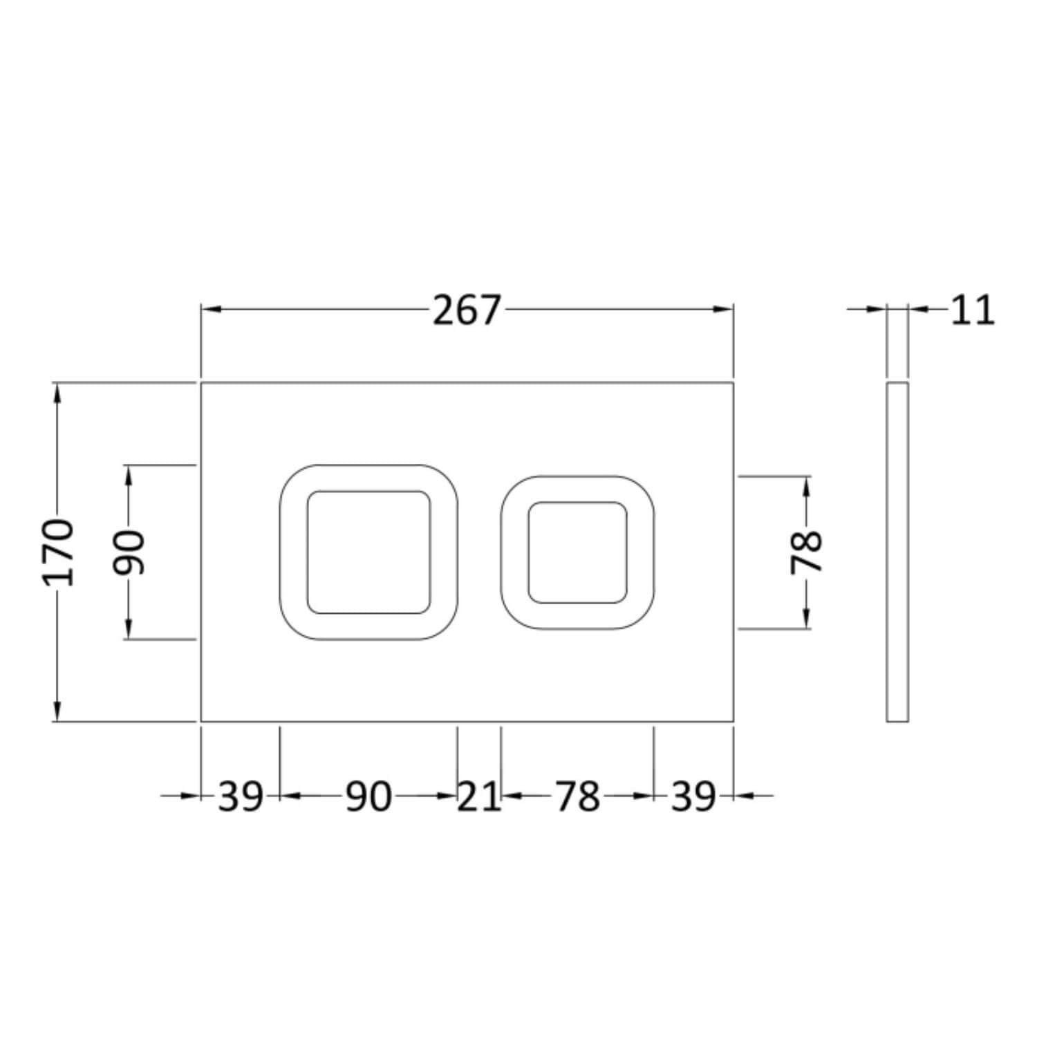 Standard Height Wall Hung Toilet Frame with Concealed Cistern & Chrome ...