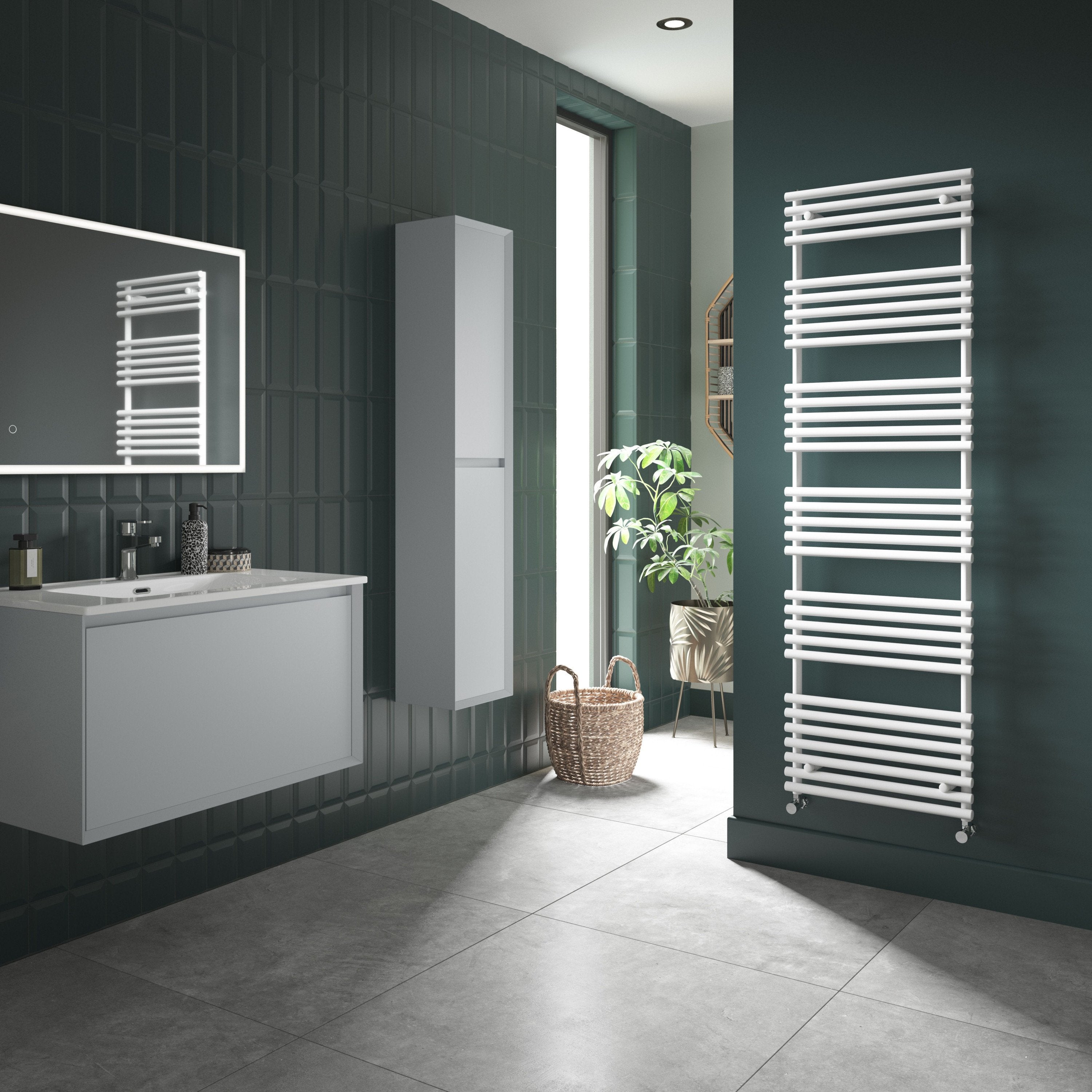 Lana Quartz White Heated Towel Radiator – BathLab